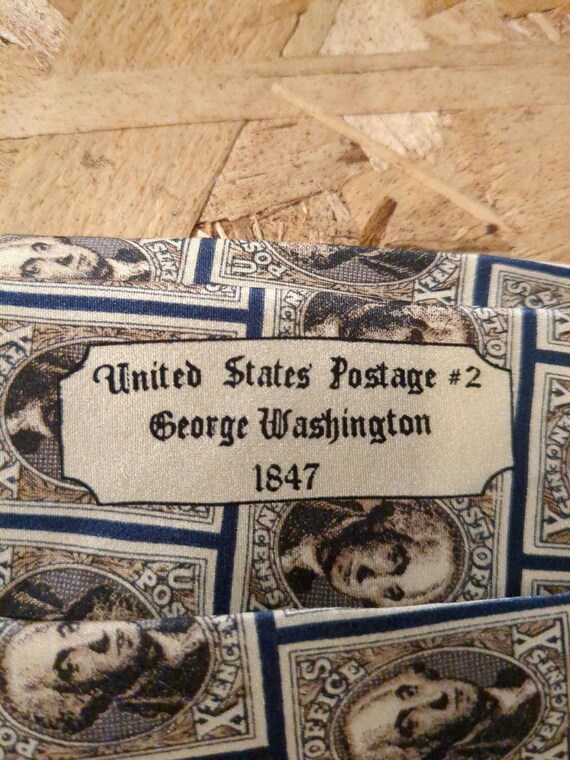 Postage Stamp George Washington Collector Men's Ties … - Gem