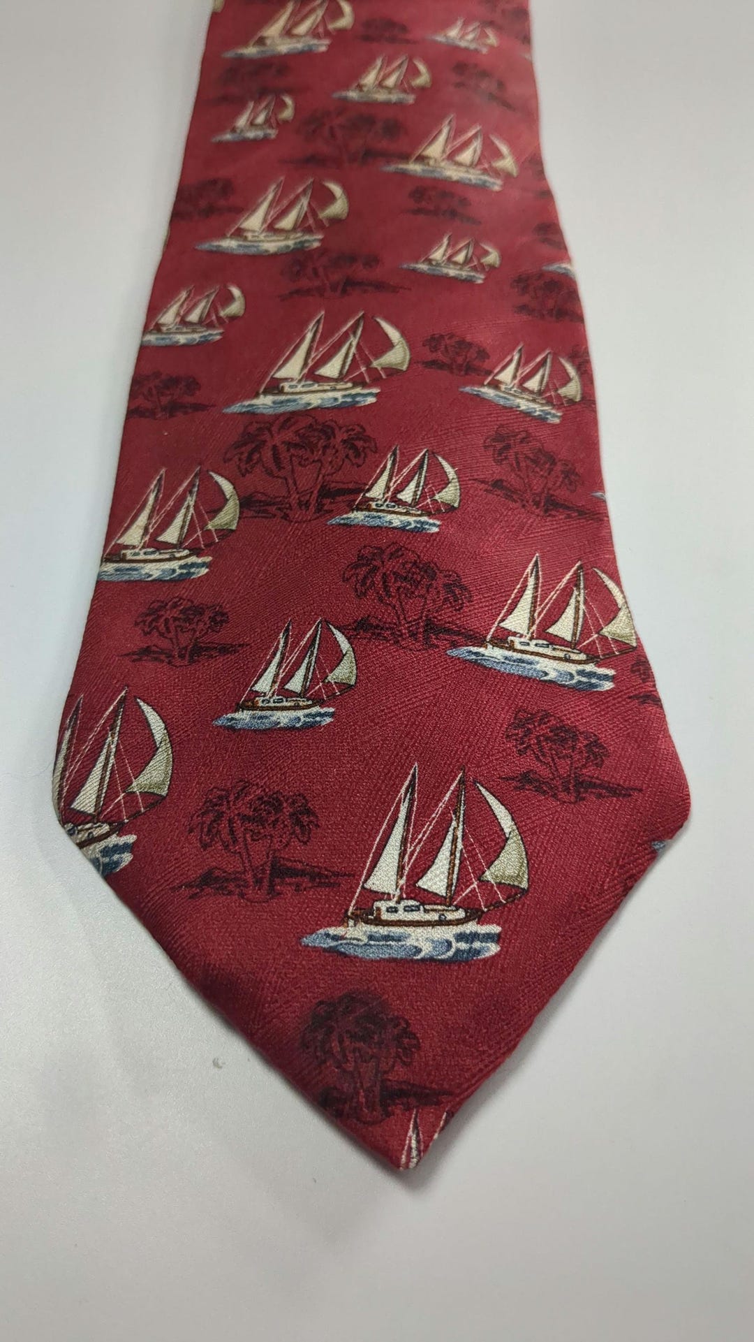 Sailboat Palm Trees Tango Tropicalo Tie Men's Ties Neckties - Etsy