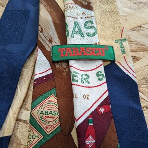 Tabasco Novelty Print Men's Black Necktie Hot Sauce 100% Silk - Etsy