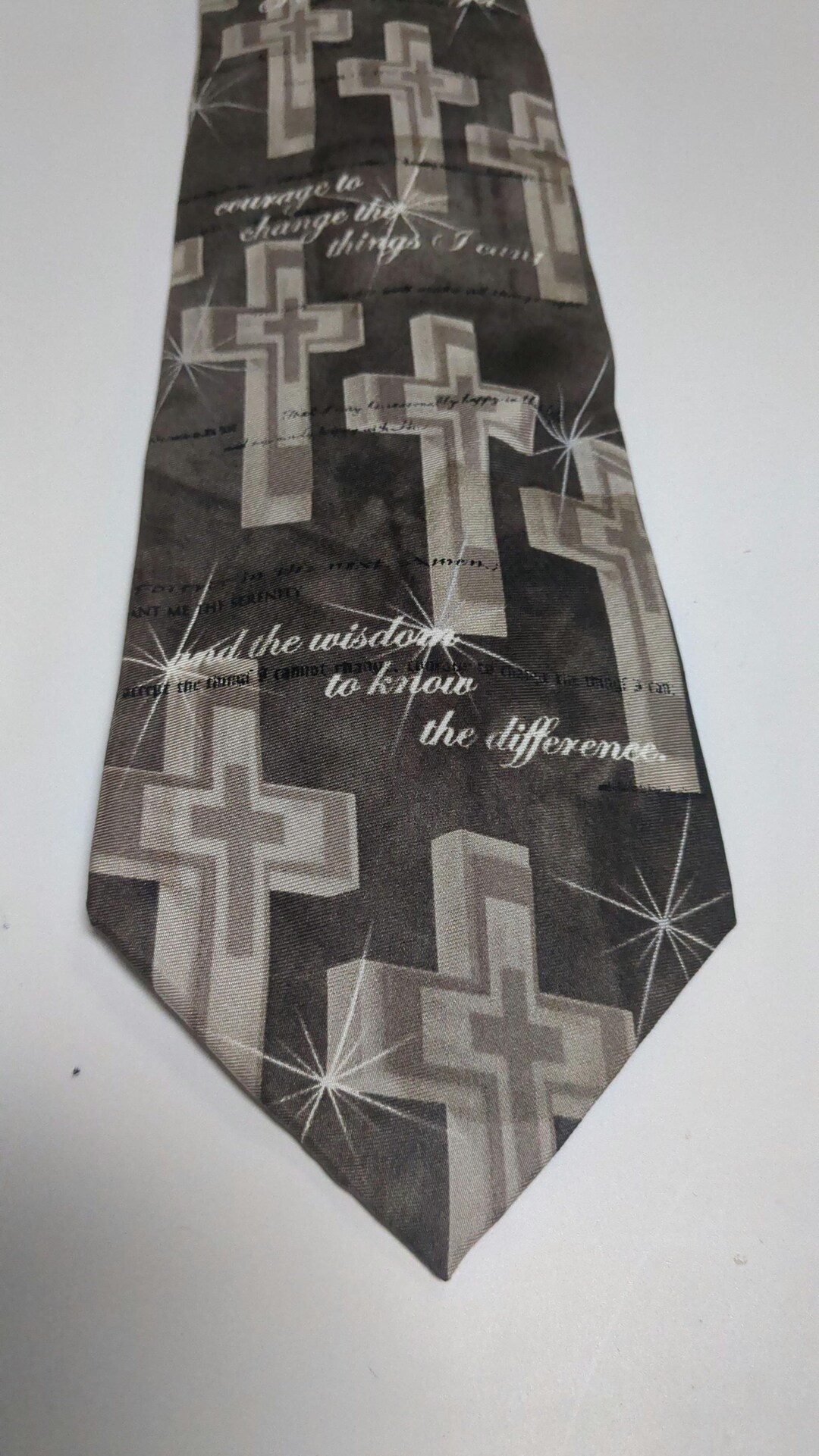 Serenity Prayer Quote Religious Crosses Christian Men's Ties Neckties ...