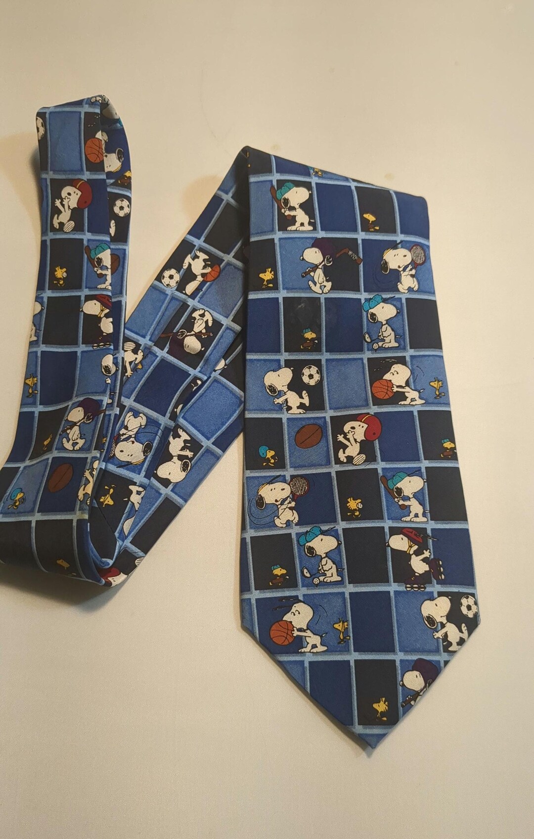 Peanuts Neck Tie Sport Player Snoopy and Woodstock " I Hate to Lose" - Etsy