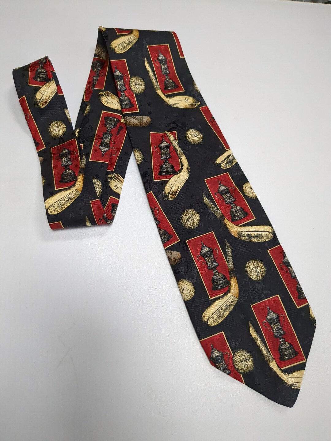 Golfer's Necktie Tie With Golfer's Pattern Golf Gift Retirement Gift ...