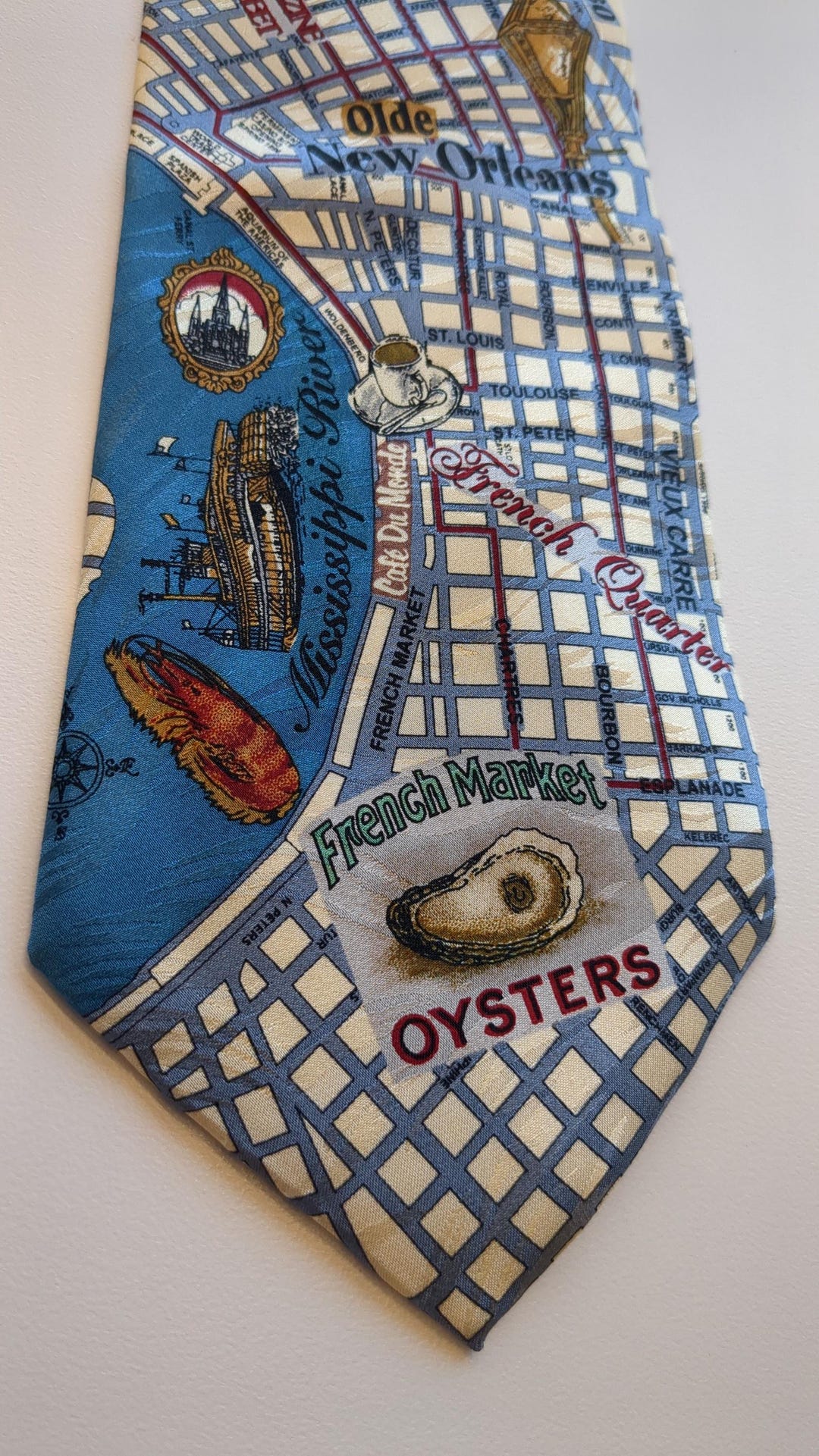 Classic New Orleans Map Museum Artifacts Tie Men's Ties Neckties - Etsy