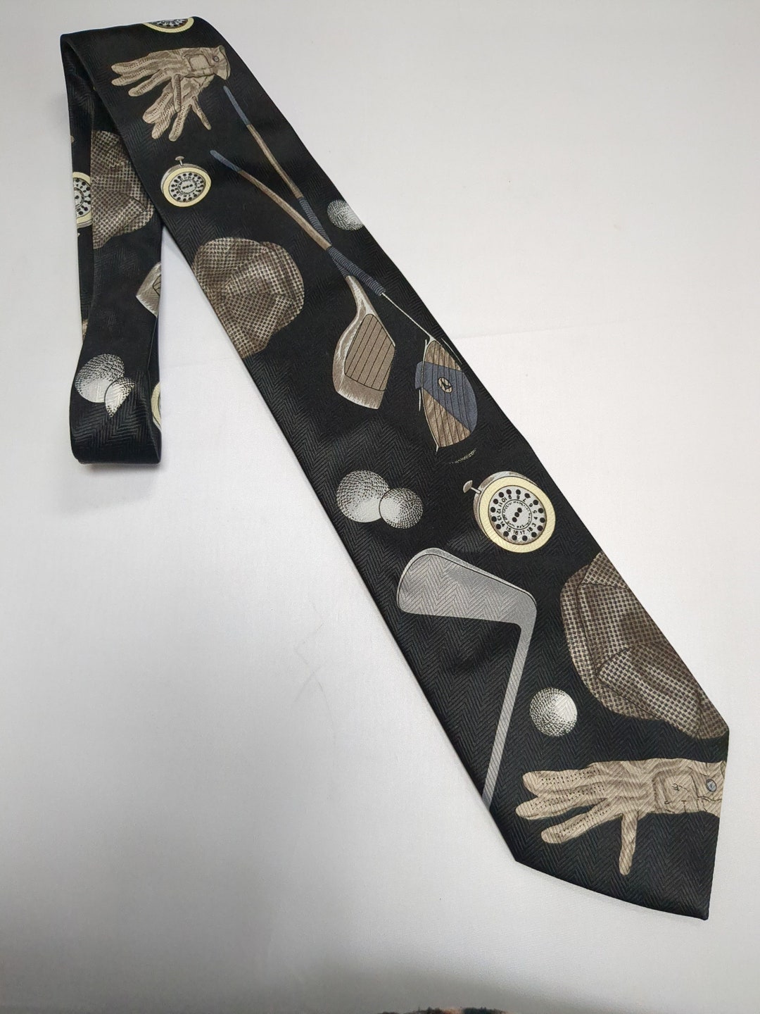 Golfer's Necktie Tie With Golfer's Pattern Golf Gift Retirement Gift ...