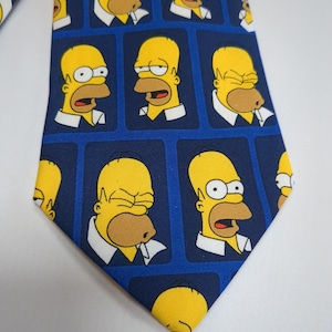 The Many Faces of Homer Simpson Doh! Men's Necktie - Etsy