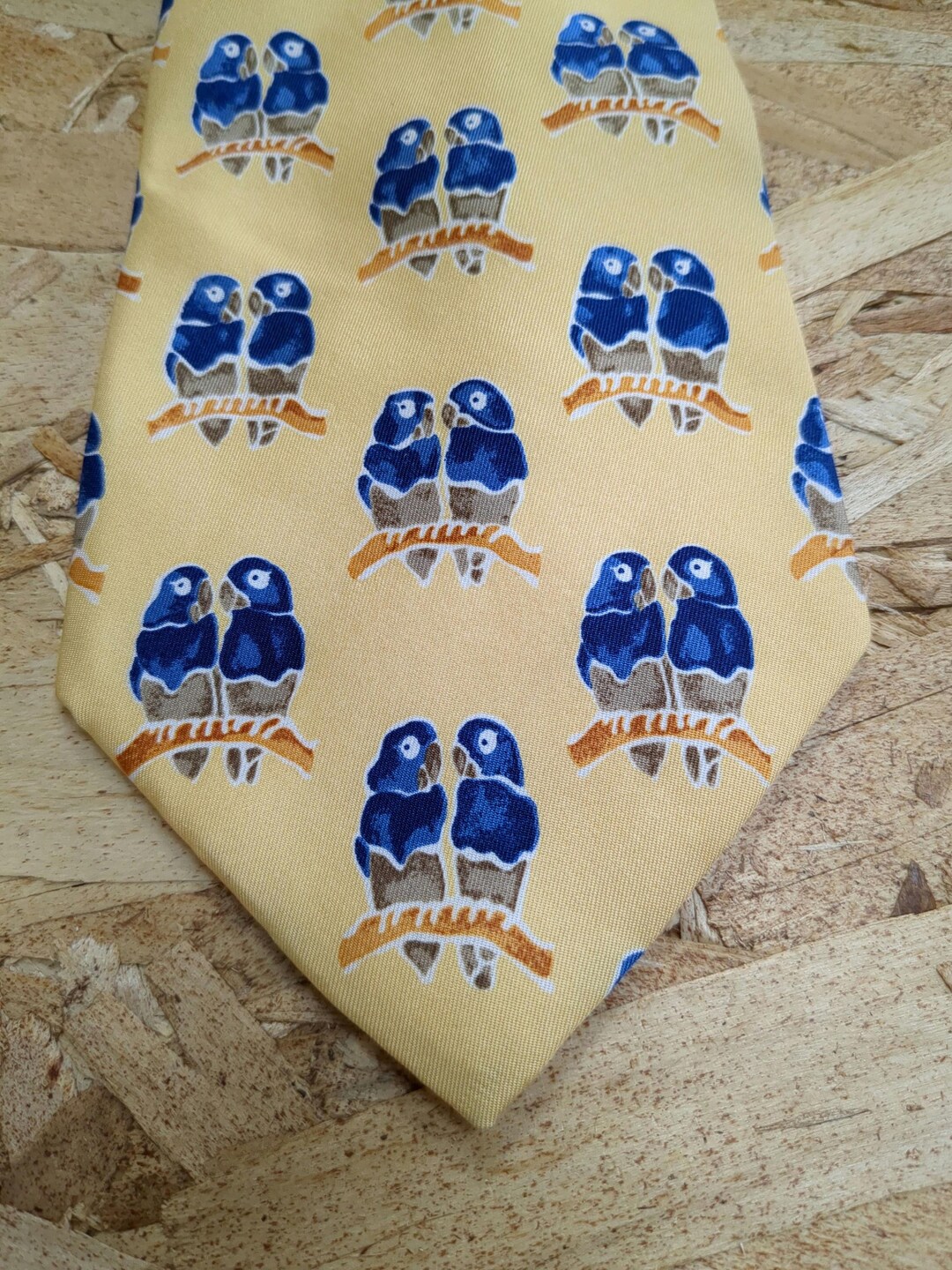 Parrot Love Birds Yellow Blue Parrot Tropical Men's Ties Neckties - Etsy
