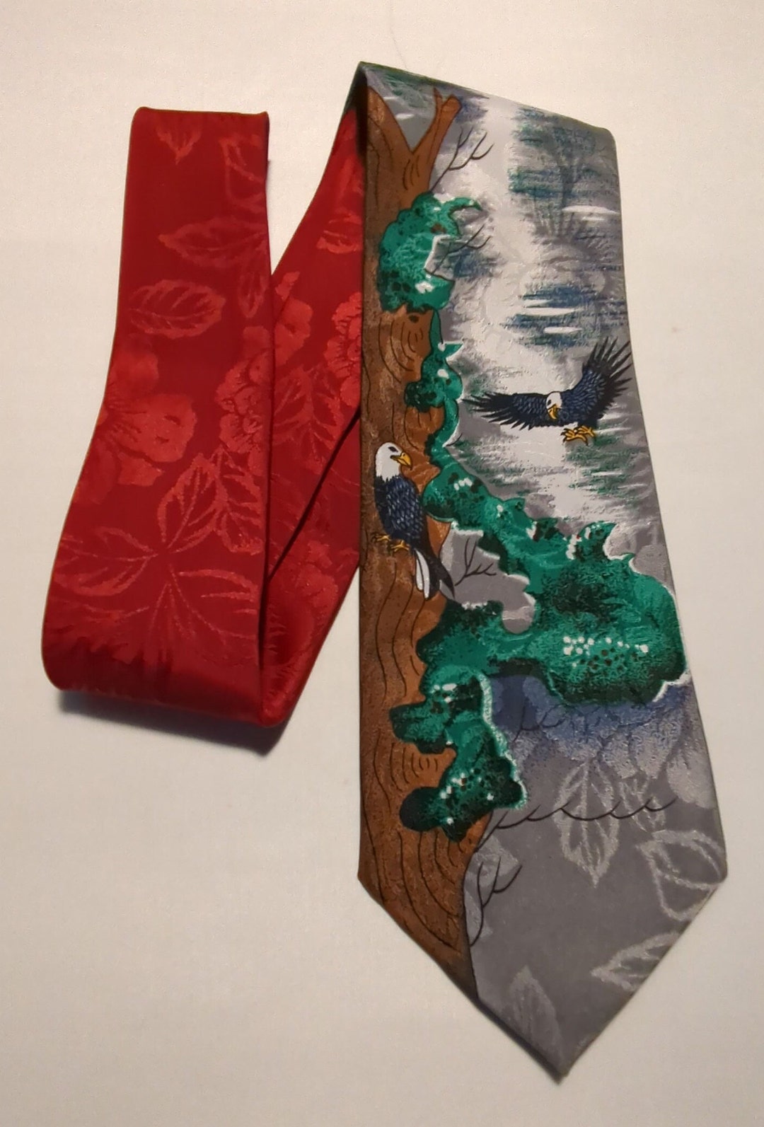 Eagles Soaring on a Rivers Edge Wildlife Birds of Prey Necktie - Etsy