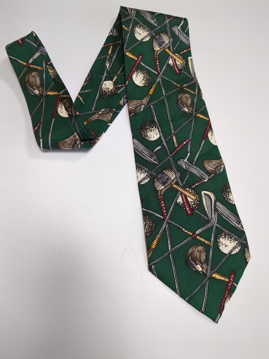 Golfer's Necktie Tie With Golfer's Pattern Golf Gift Retirement Gift ...