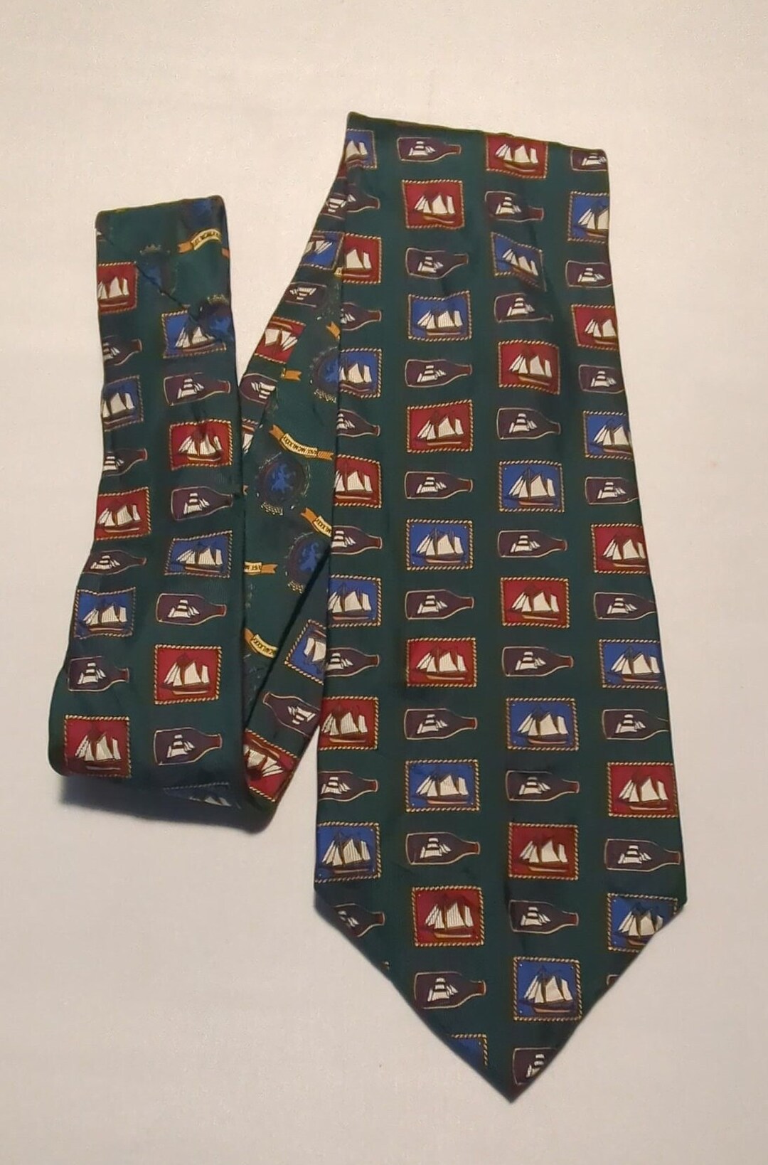 Schooners Frigates Sail Boats Ships in a Bottle Sailors Seamans Silk ...