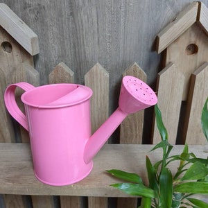 Pink Watering Can Farmhouse Design Pink Metal Watering Can Pink Painted ...