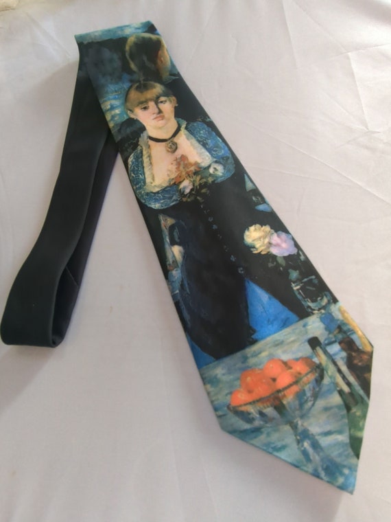 Pierre Manet Bar Scene Depicted on a Necktie Bar in t… - Gem