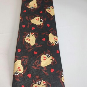 Taz Looney Tunes Hearts and Kisses Valentines Tie Necktie 1999 - Etsy