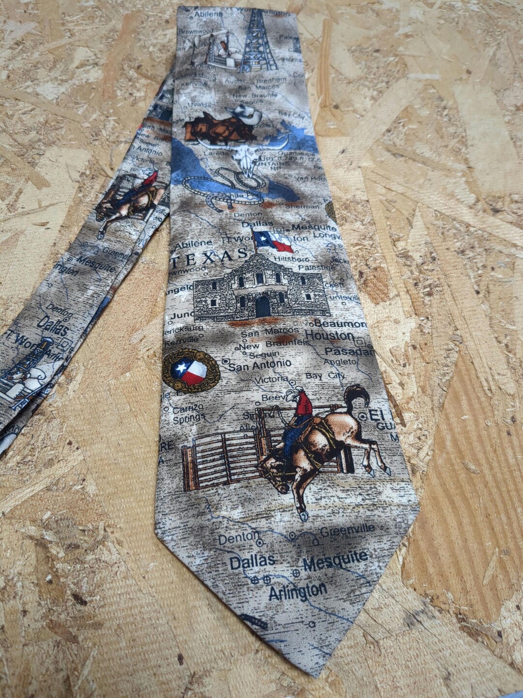 Texas Scenes Texas Map Tie Cowboy Men's Ties Neckties - Etsy