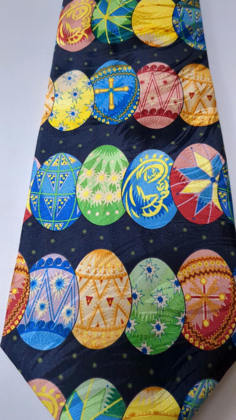 Colorful Easter Eggs Zipper Necktie - Etsy