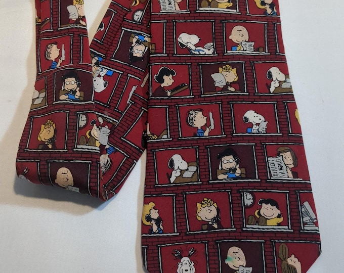 Snoopy Men's Tie Joe Success Charles Schulz Peanuts Silk Necktie - Etsy