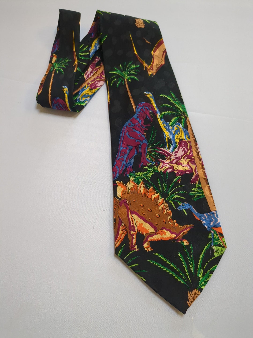 Dinosaur Necktie Paleontologist Dinosaur Design - Etsy