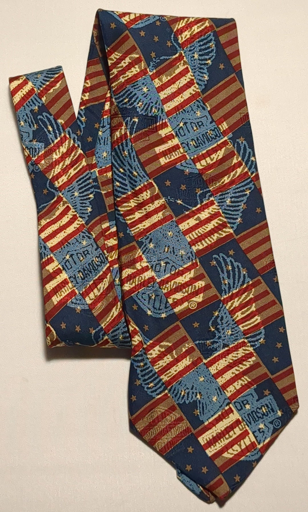 American Flag Necktie Red White and Blue Stars and Stripes American Tie ...