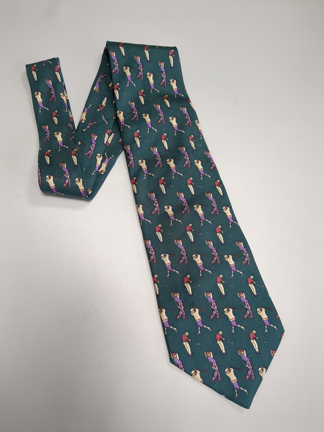 Golfer's Necktie Tie With Golfer's Swing Pattern Golf Gift Retirement ...