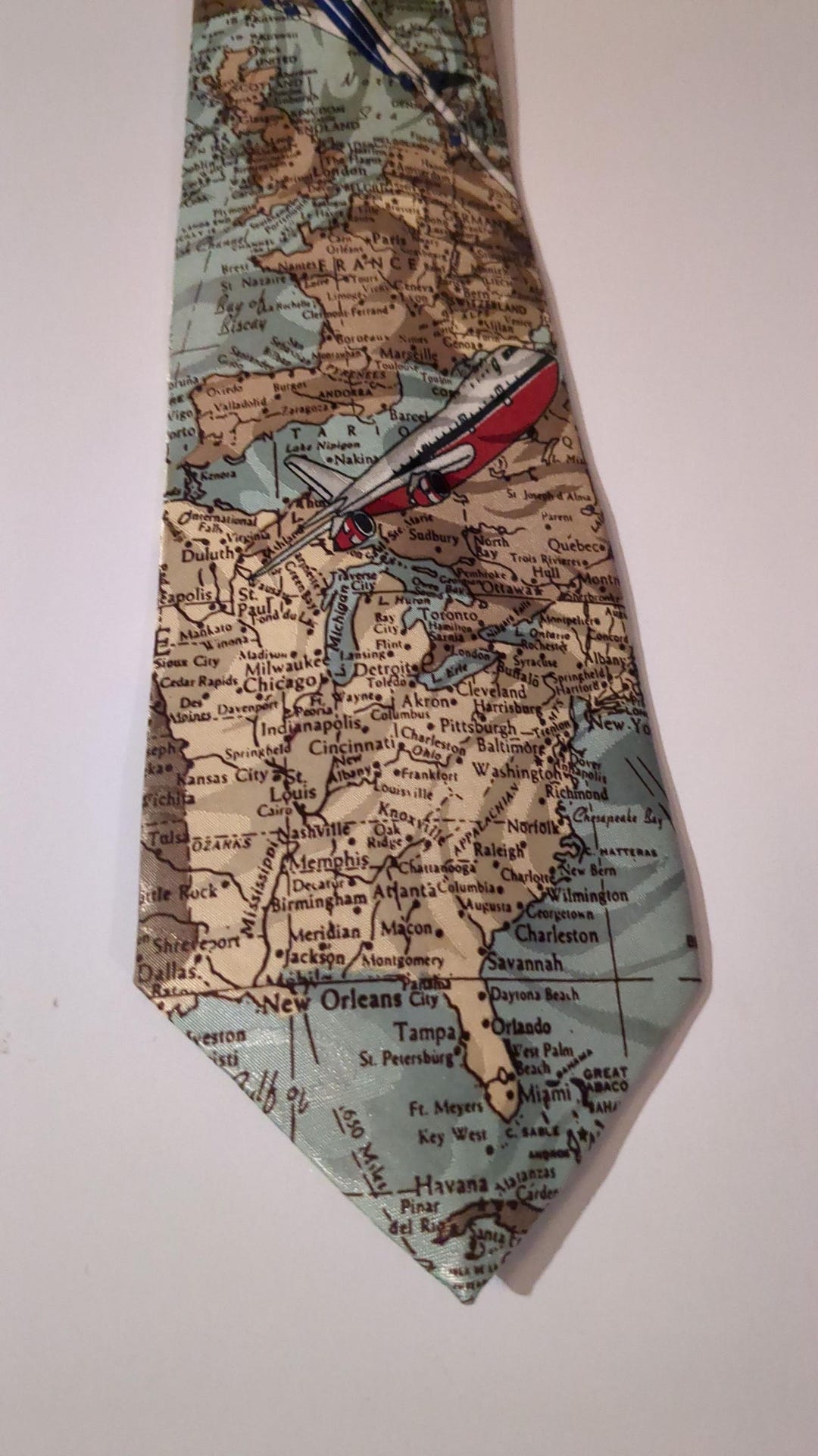 World Map Plane Flight Steven Harris Tie Men's Ties Neckties - Etsy