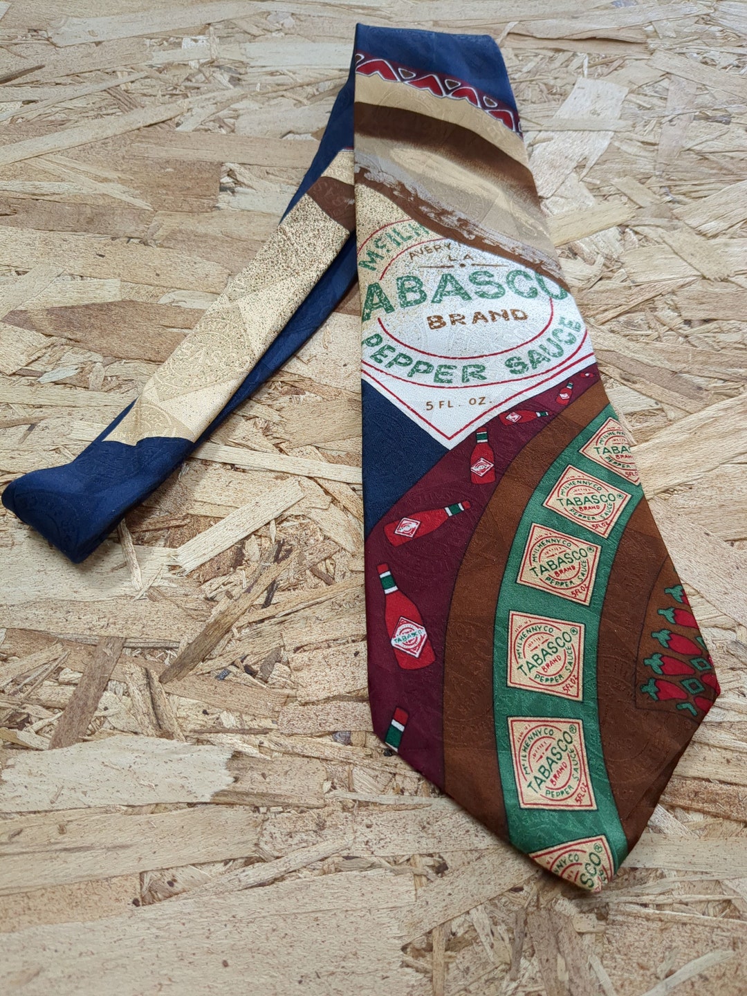 Tabasco Novelty Print Men's Black Necktie Hot Sauce 100% Silk - Etsy