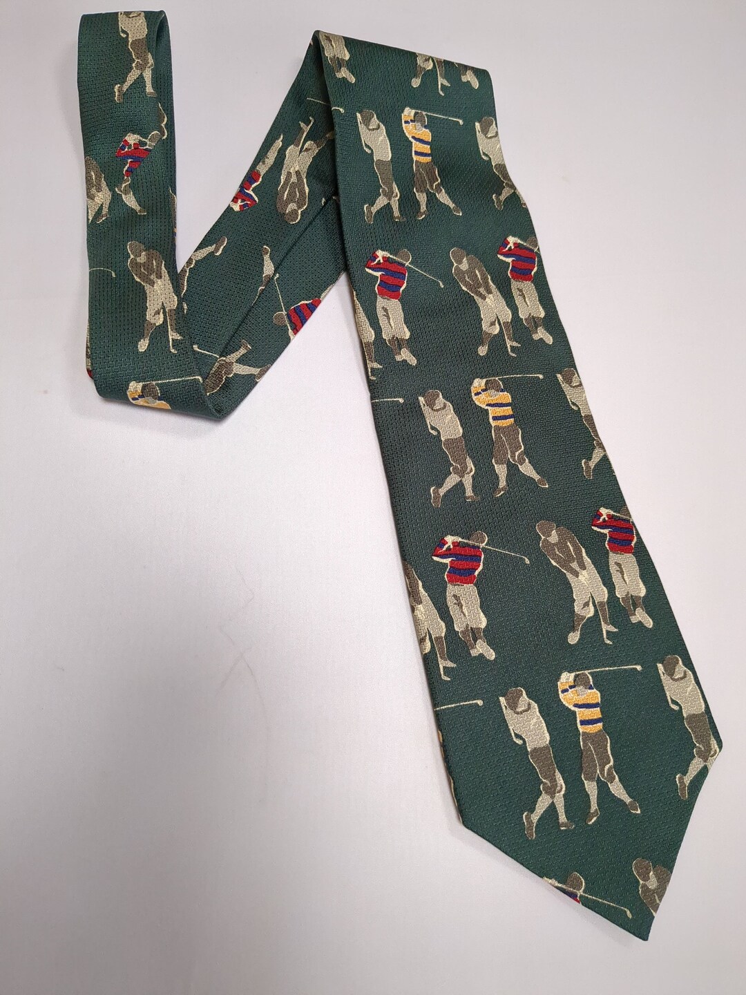 Golfer's Necktie Tie With Golfer's Pattern Golf Gift Retirement Gift ...