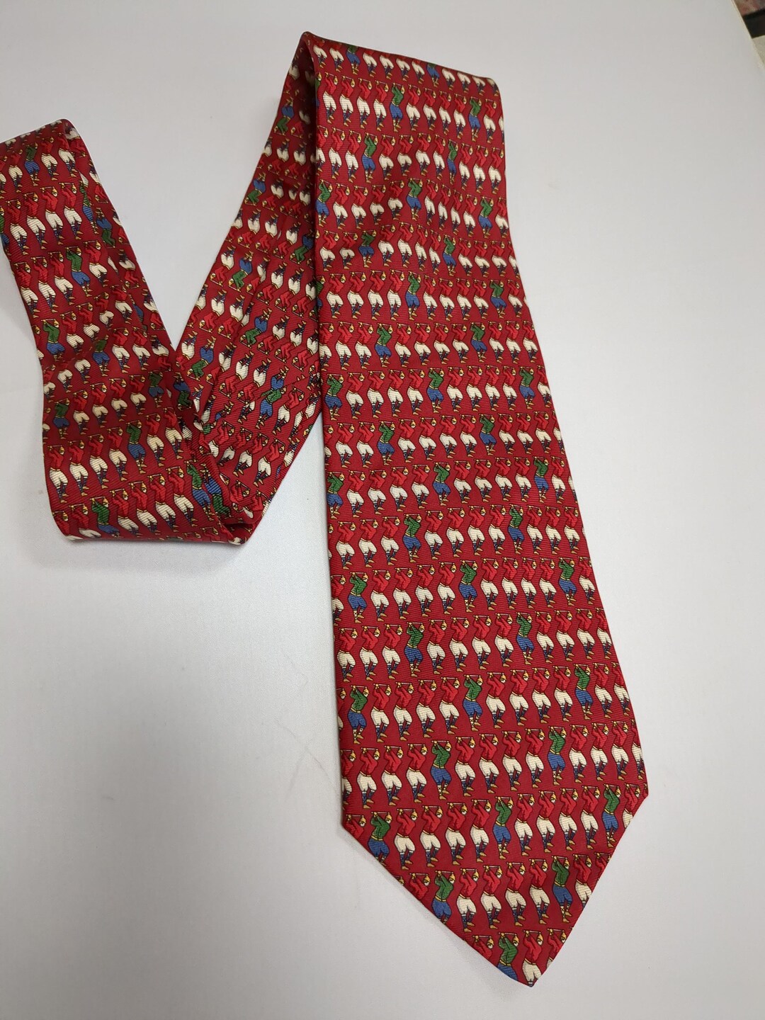 Golfer's Necktie Tie With Golfer's Pattern Golf Gift Retirement Gift ...