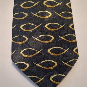 Jesus Christian Necktie Jesus Fish Symbol Religious Necktie Minister ...