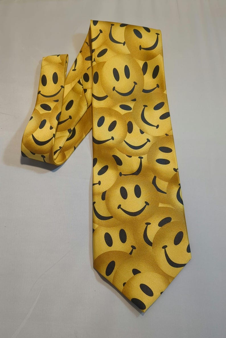 Smile Emoji 'just Smiley' Ralph Marlin Tie Men's Ties Neckties - Etsy