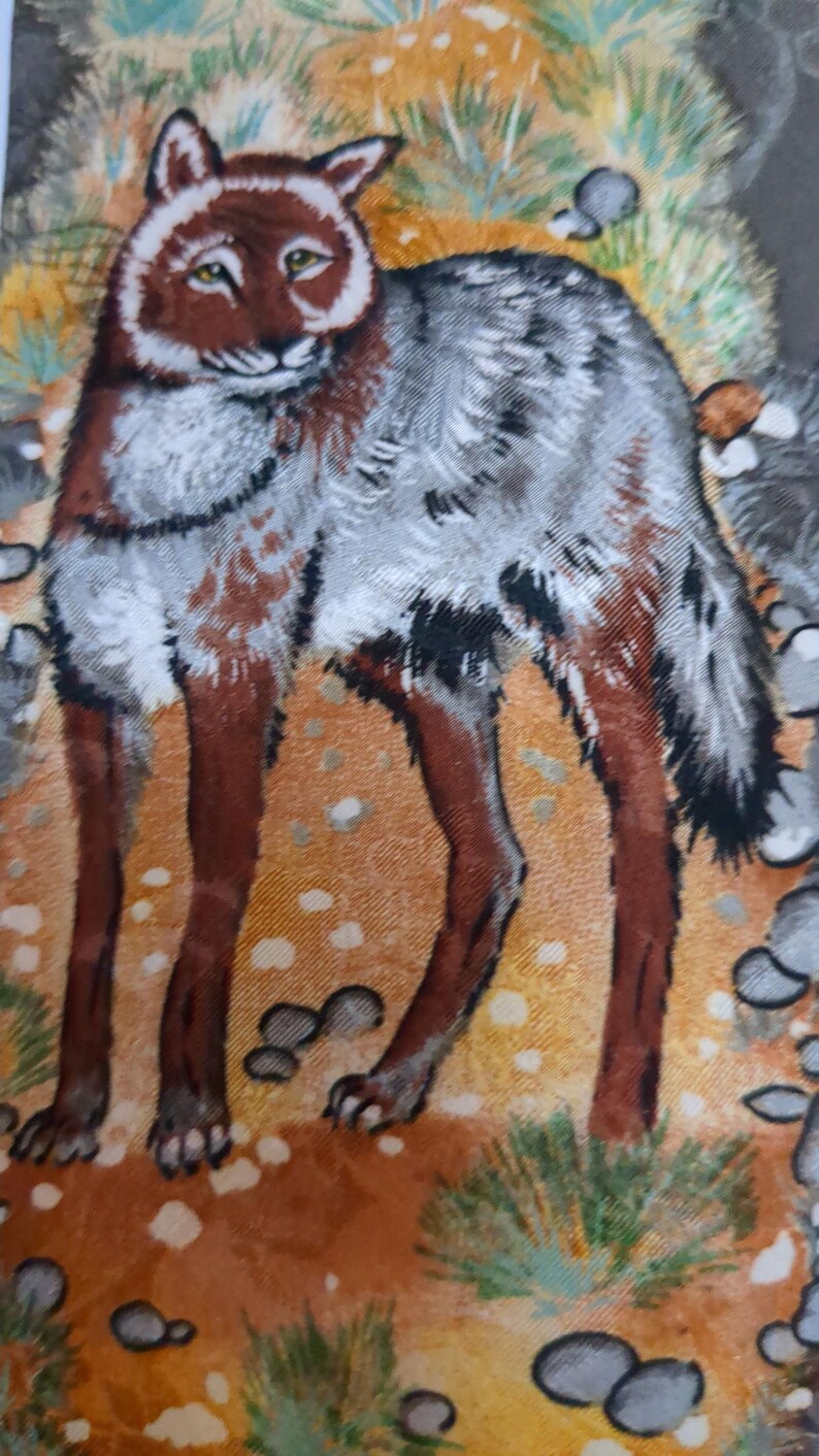 Texas Red Wolf Extinct Endangered Species Tie Men's Ties Neckties - Etsy