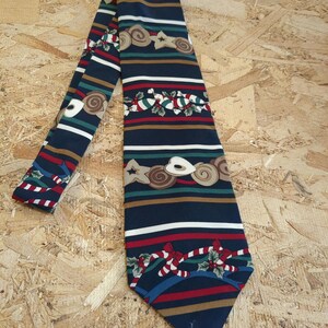Cookie Candy Cane Stipes Pattern Design Tie Novelty Necktie Men's ...