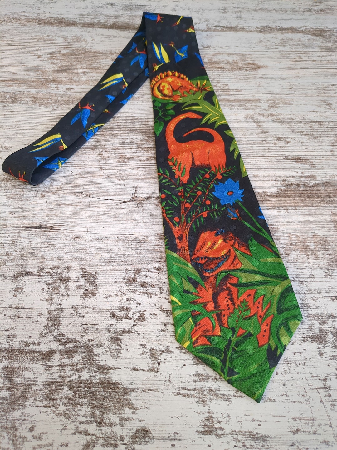 Dinosaur Necktie Paleontologist Dinosaur Design - Etsy