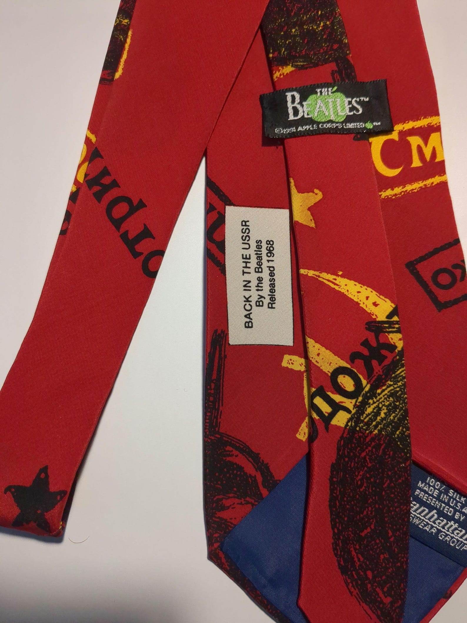 The Beatles Necktie Back in the USSR Released 1968 100% Silk Tie ...