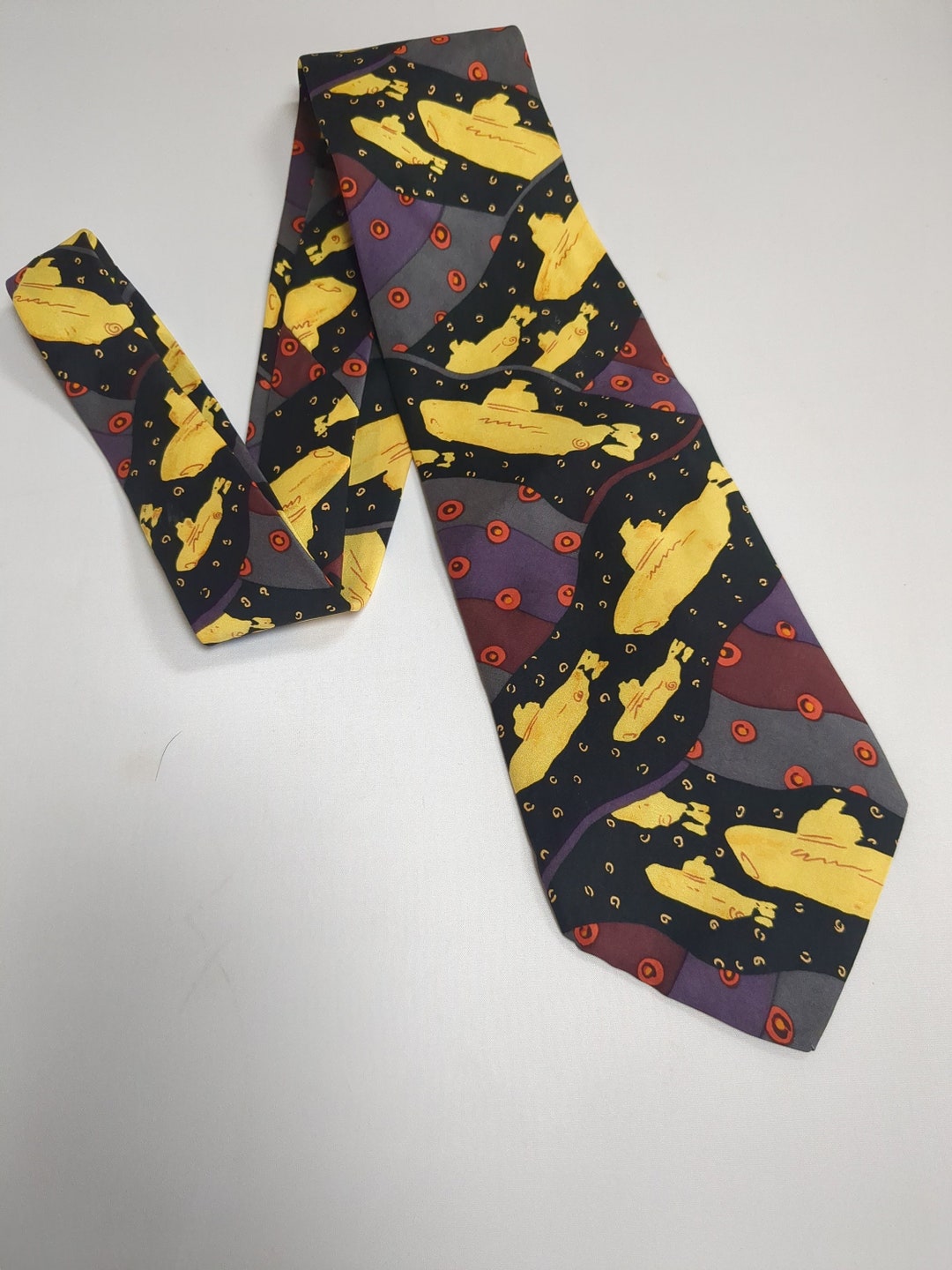 The Beatles Yellow Submarine 100% Silk Men's Necktie We All Live in a ...