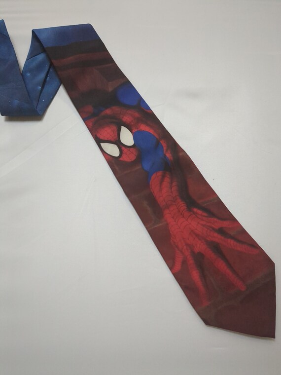Spiderman Necktie 1995 Ralph Marlin Marvel Entertainm… - Gem