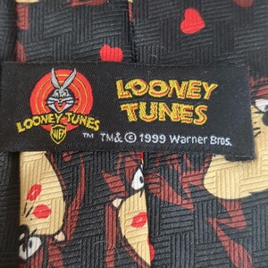 Taz Looney Tunes Hearts and Kisses Valentines Tie Necktie 1999 - Etsy