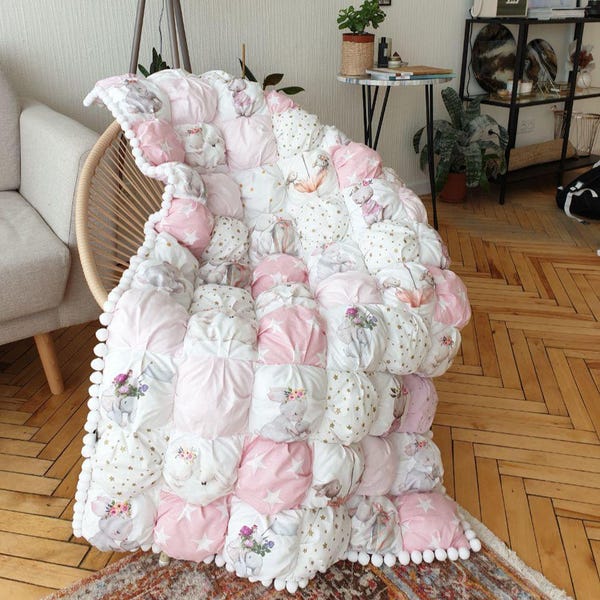 Pink Quilt Puffy - Etsy UK