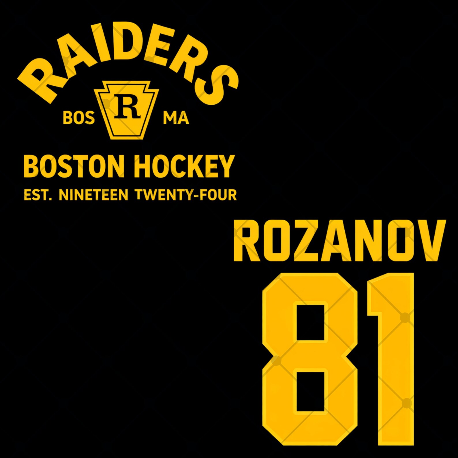 Ilya Rozanov #81 - Boston Raiders Design, Hudson Williams Connor ...