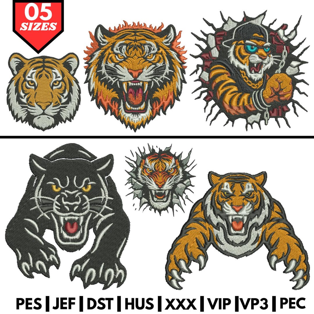 Tiger Machine Embroidery Designs Tiger Face Embroidery White Tiger ...