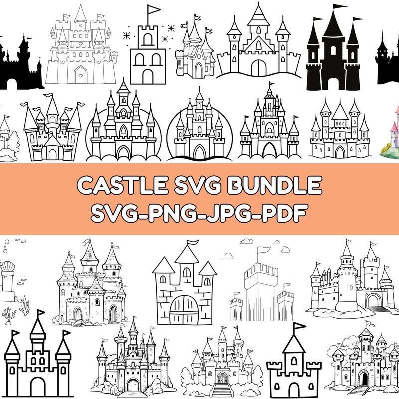 Disneys Castle Svg - Etsy