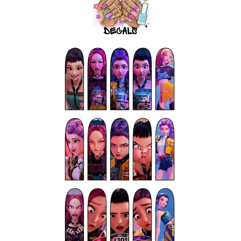 Kpop Demon Hunters Nails - Etsy UK