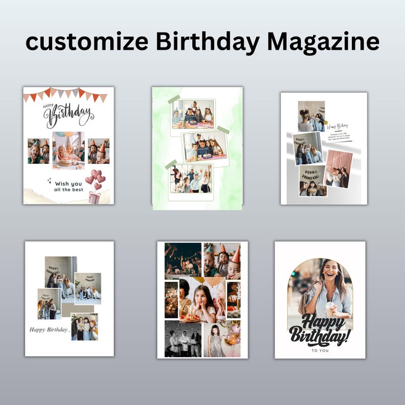 Editable Birthday Magazine Template | Personalized Canva Photo Magazine ...