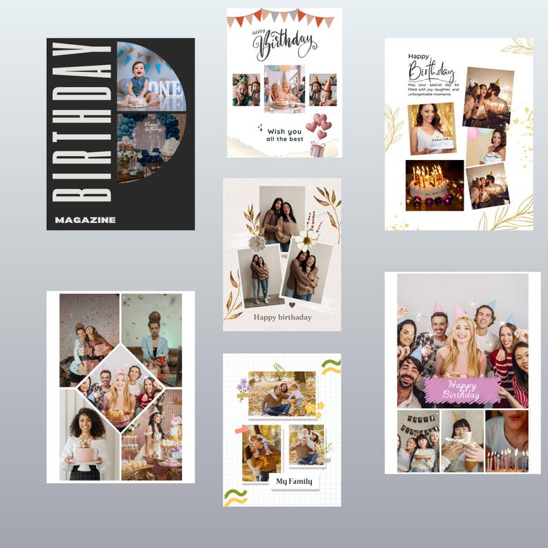 Editable Birthday Magazine Template | Personalized Canva Photo Magazine ...
