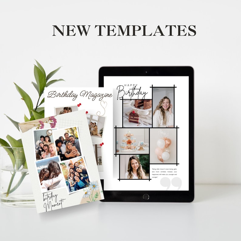Editable Birthday Magazine Template | Custom Canva Magazine Gift ...