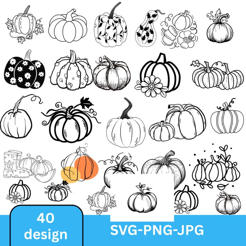 Fall Pumpkin Svg Bundle | Autumn and Thanksgiving Svg Png | Cozy Fall ...