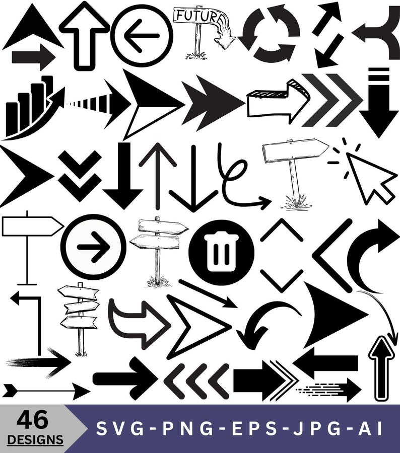 Arrows SVG Bundle, Arrows SVG, Arrow Signs Svg Bundle, Right Arrow Svg ...