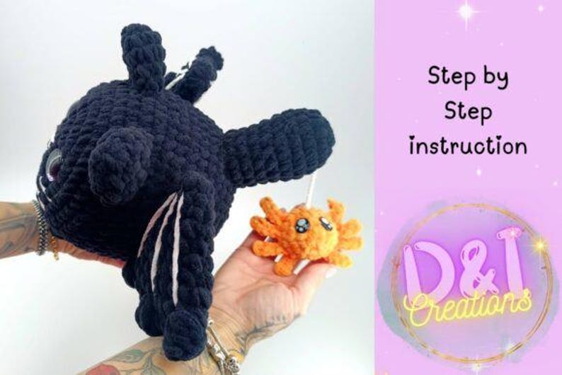 Halloween Bat-wing Cat Crochet Pattern – Spooky Cute PDF, Amigurumi ...