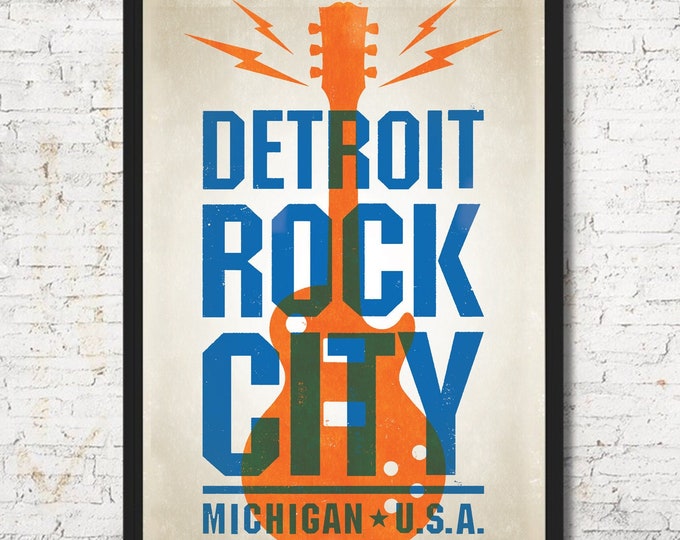 Detroit Poster, Detroit Wall Art, Detroit Print, Detroit Art Print ...