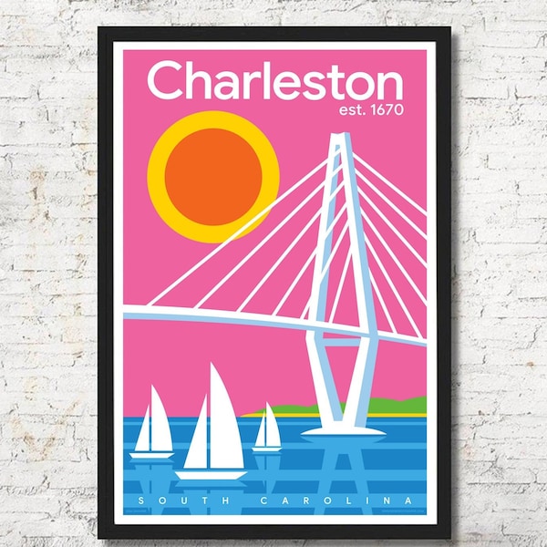 Charleston Skyline - Etsy
