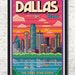 Dallas Poster, Dallas Wall Art, Dallas Art Print, Dallas Print, Dallas ...