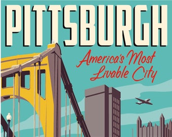 Pittsburgh poster Pittsburgh wall art Pittsburgh art print